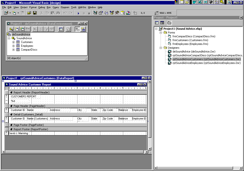 Creating a Report in Visual Basic 6